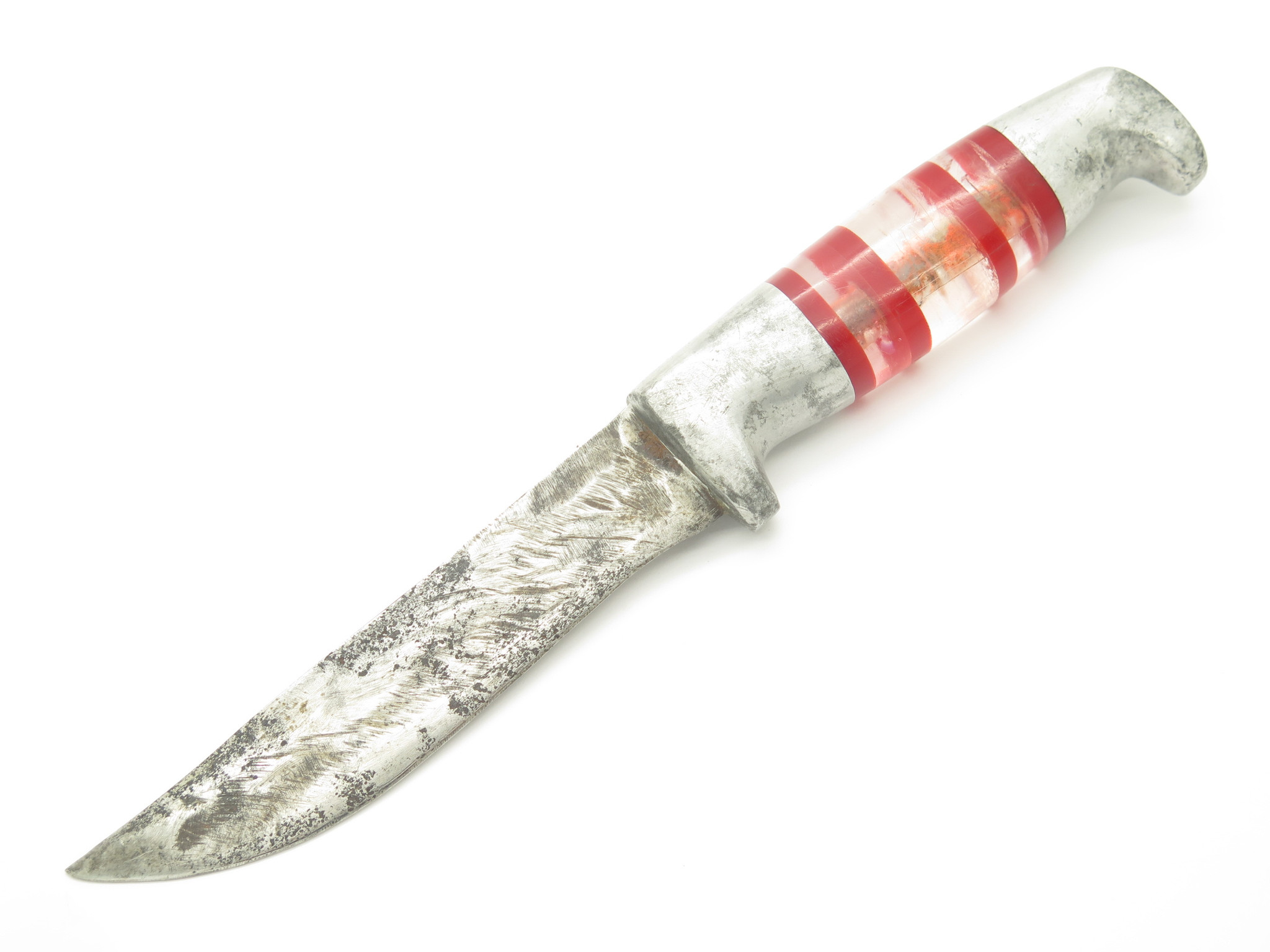 Vintage World War Ii Theater Knife Lucite Handle Trench Art Fixed Blade