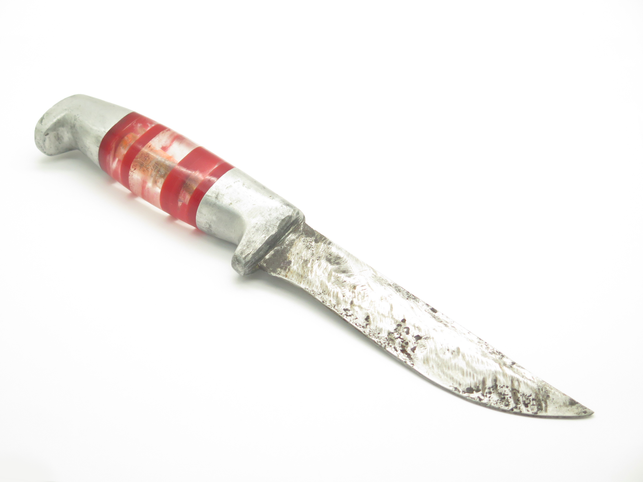 Vintage World War Ii Theater Knife Lucite Handle Trench Art Fixed Blade