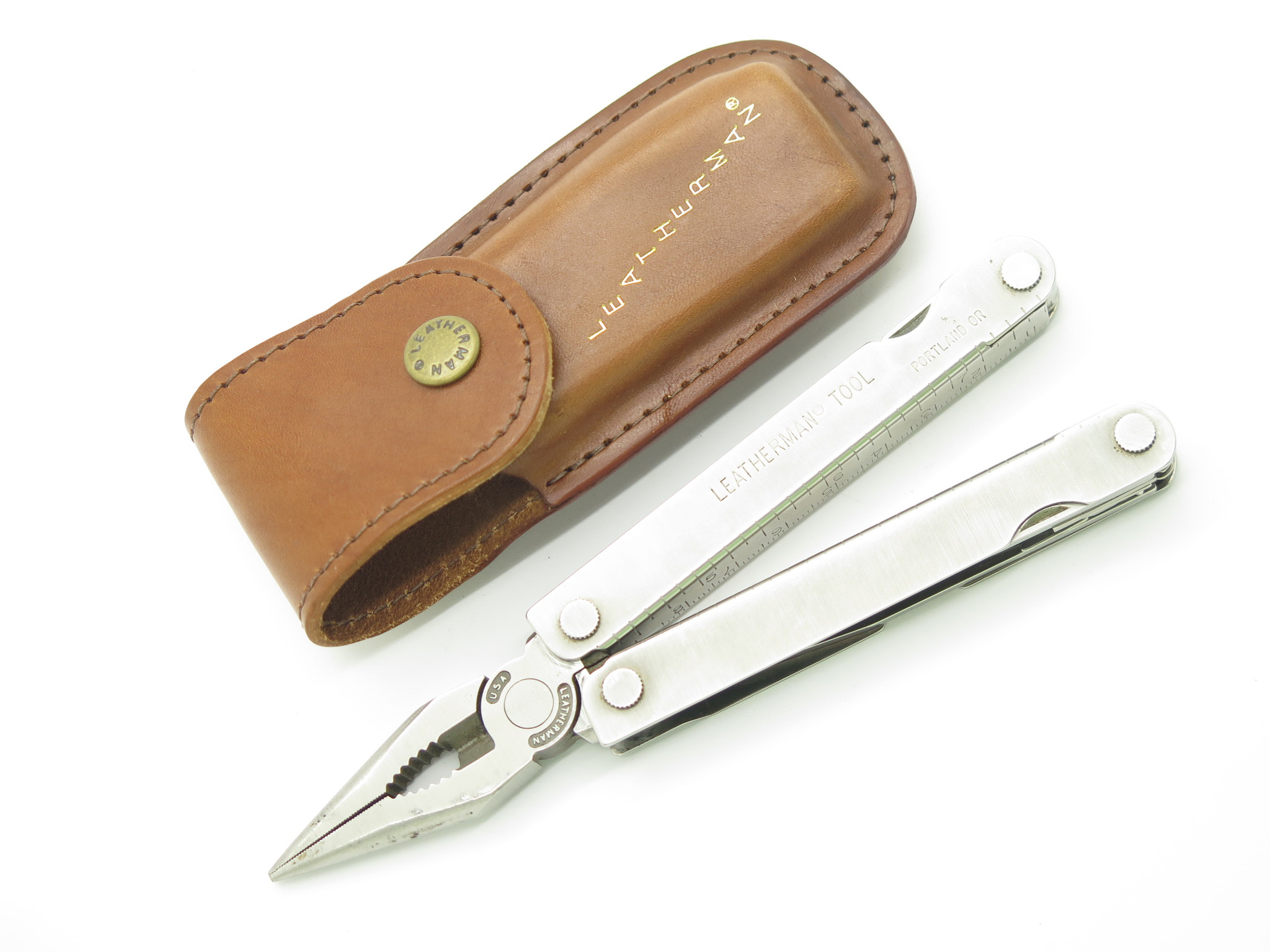 Vintage Original Leatherman Tool USA Folding Stainless Multi Tool Knife ...