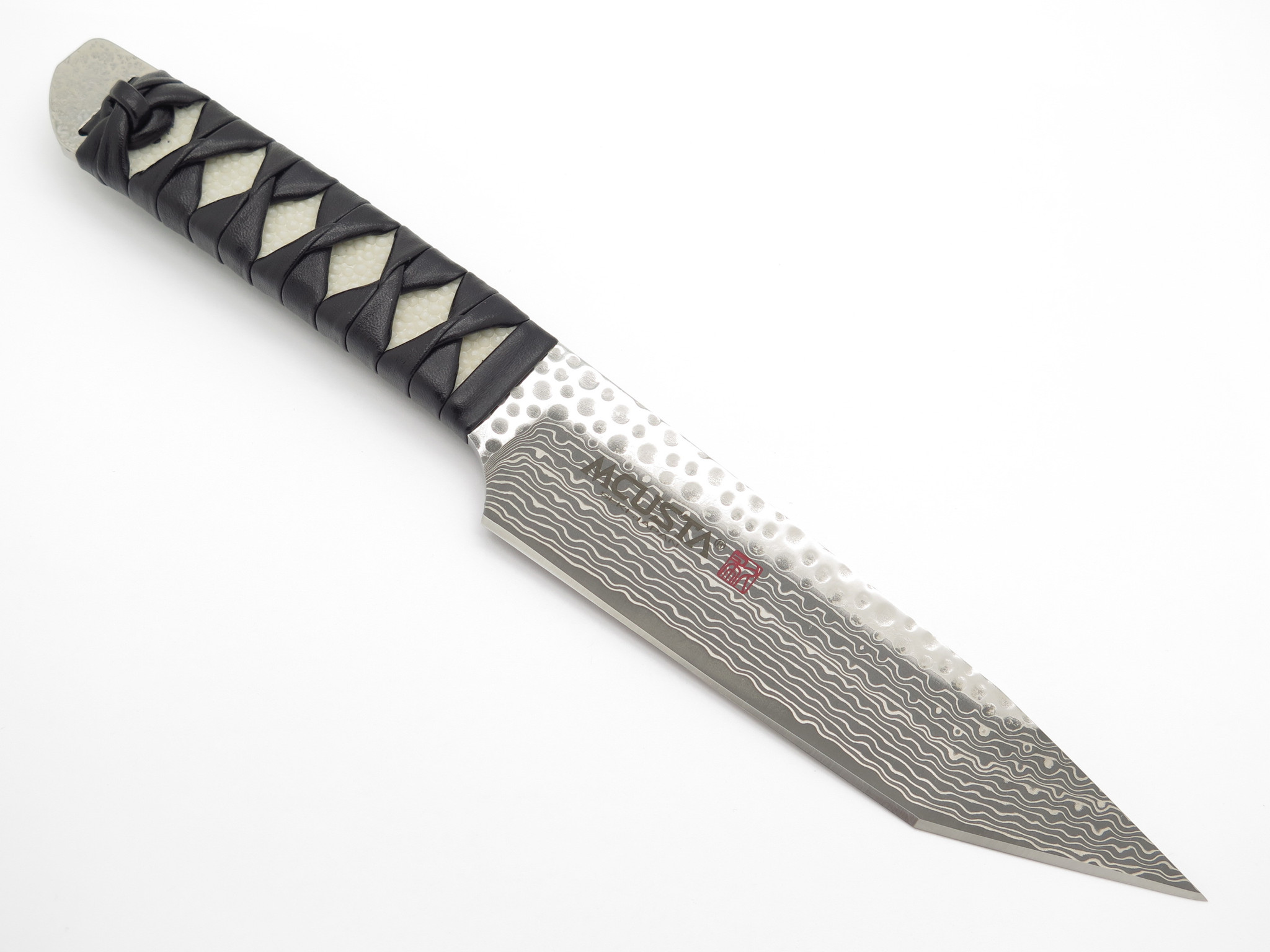 Mcusta MC-241GD Seki Japan SPG2 Damascus Japanese Fixed Blade Tanto ...