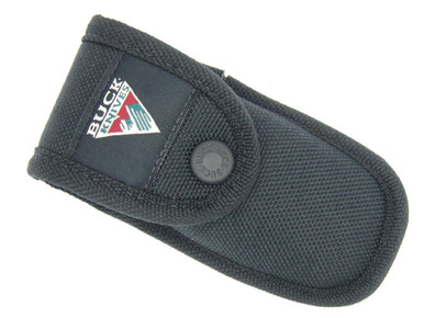 Buck 422 112 450 Folding Knife Heavy Black Nylon Mountain Logo Sheath ...