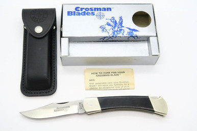 Vtg 1982-85 Crosman Blades USA 956A Folding Hunter Lockback Knife ...