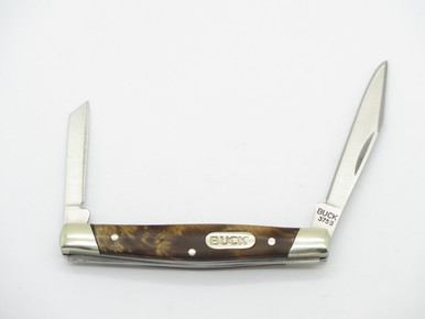 Buck 375 Deuce Limited Burlwood Handle Small Folding Pocket Knife ...
