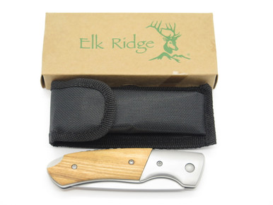 Elk Ridge ER-166 Stainless Steel Medium Folding Lockback Pocket Knife ...