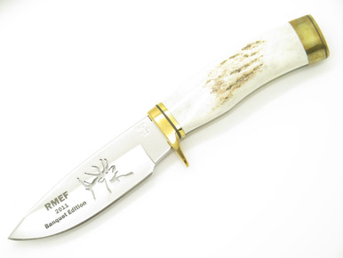 2011 Buck 192 Vanguard RMEF Custom Banquet LE Elk Cutout Fixed Hunting Knife - ePrague, LLC
