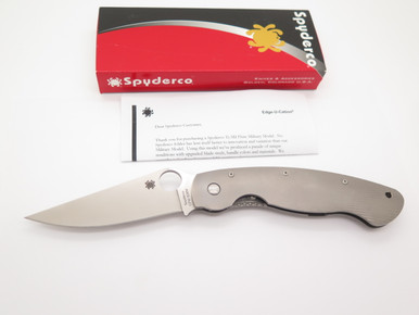 Spyderco USA C36TIFP Military Titanium Fluted Handle Folding Pocket ...