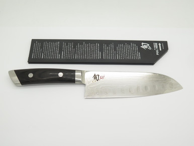 Shun Kai KDM-0004 Seki Japan 7" Santoku Damascus Kitchen Cutlery Chef ...