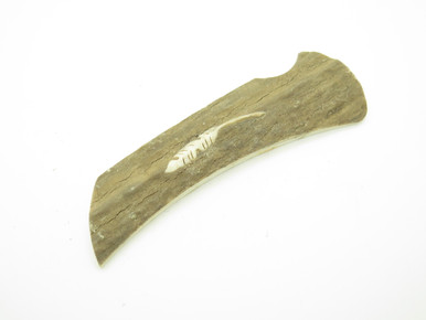 WBC Quill Inlay Elk Antler Knife Making Handle Scale Blank For Buck 110 ...