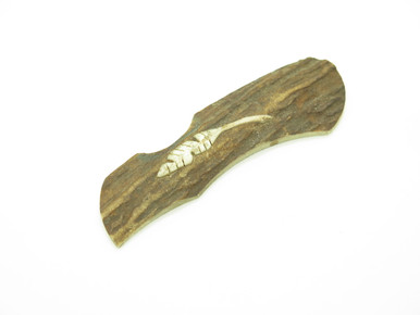 WBC Quill Inlay Elk Antler Knife Making Handle Scale Blank For Buck 532 ...