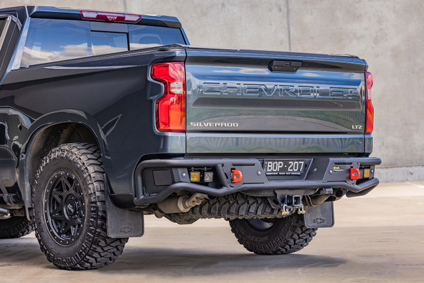 Raid Rear Bumper Kit Suited for 2019+ Chevrolet Silverado 1500 - Iron ...