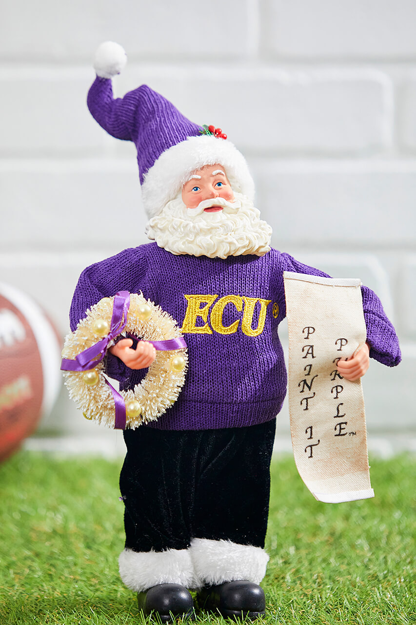 12" Collegiate Team Santa, ECU - Decorator's Warehouse