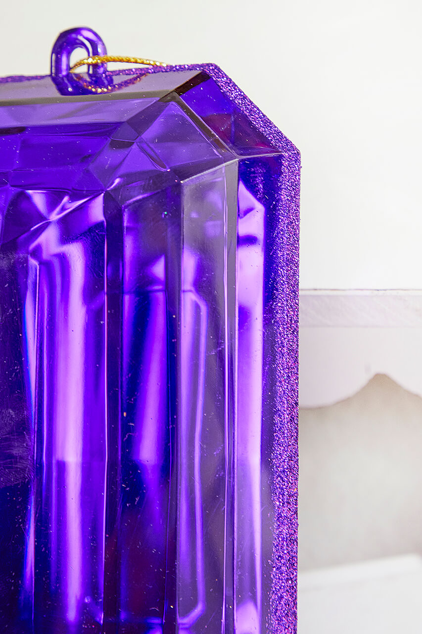 8" Jewel Ornament - Purple - Decorator's Warehouse