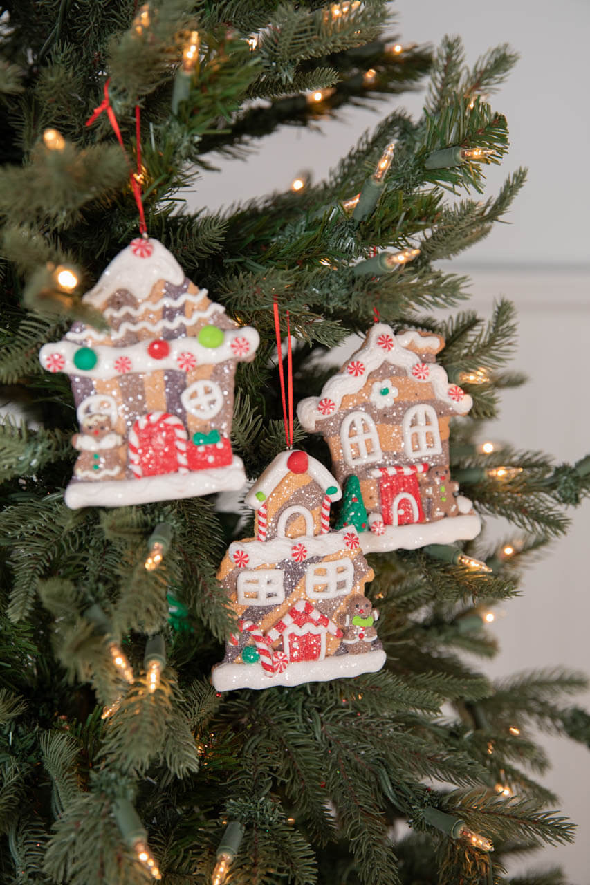 3.5” Resin Gingerbread House Ornament - Decorator's Warehouse