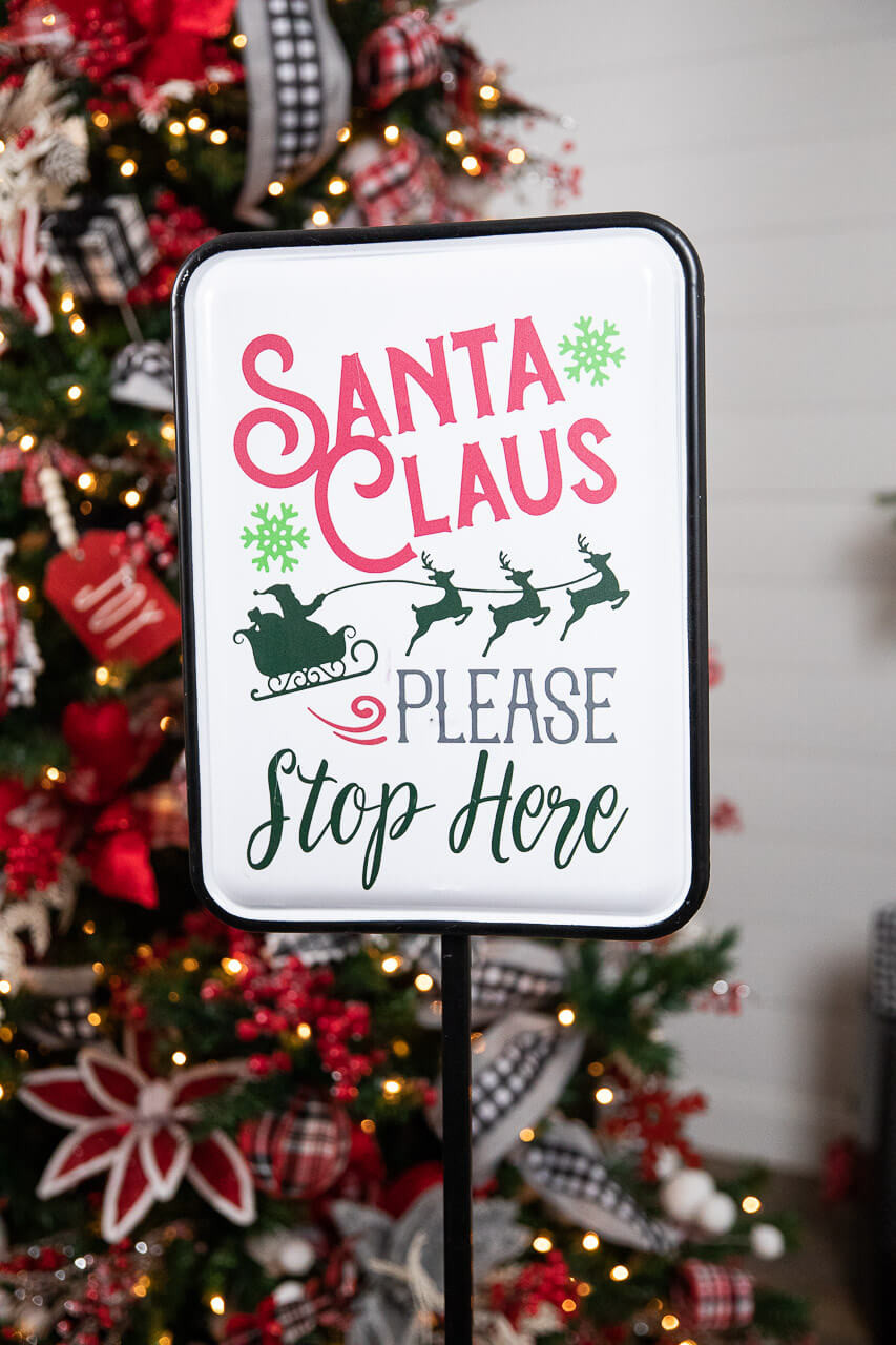 59” Metal Holiday Sign - Cranberry Christmas Accents