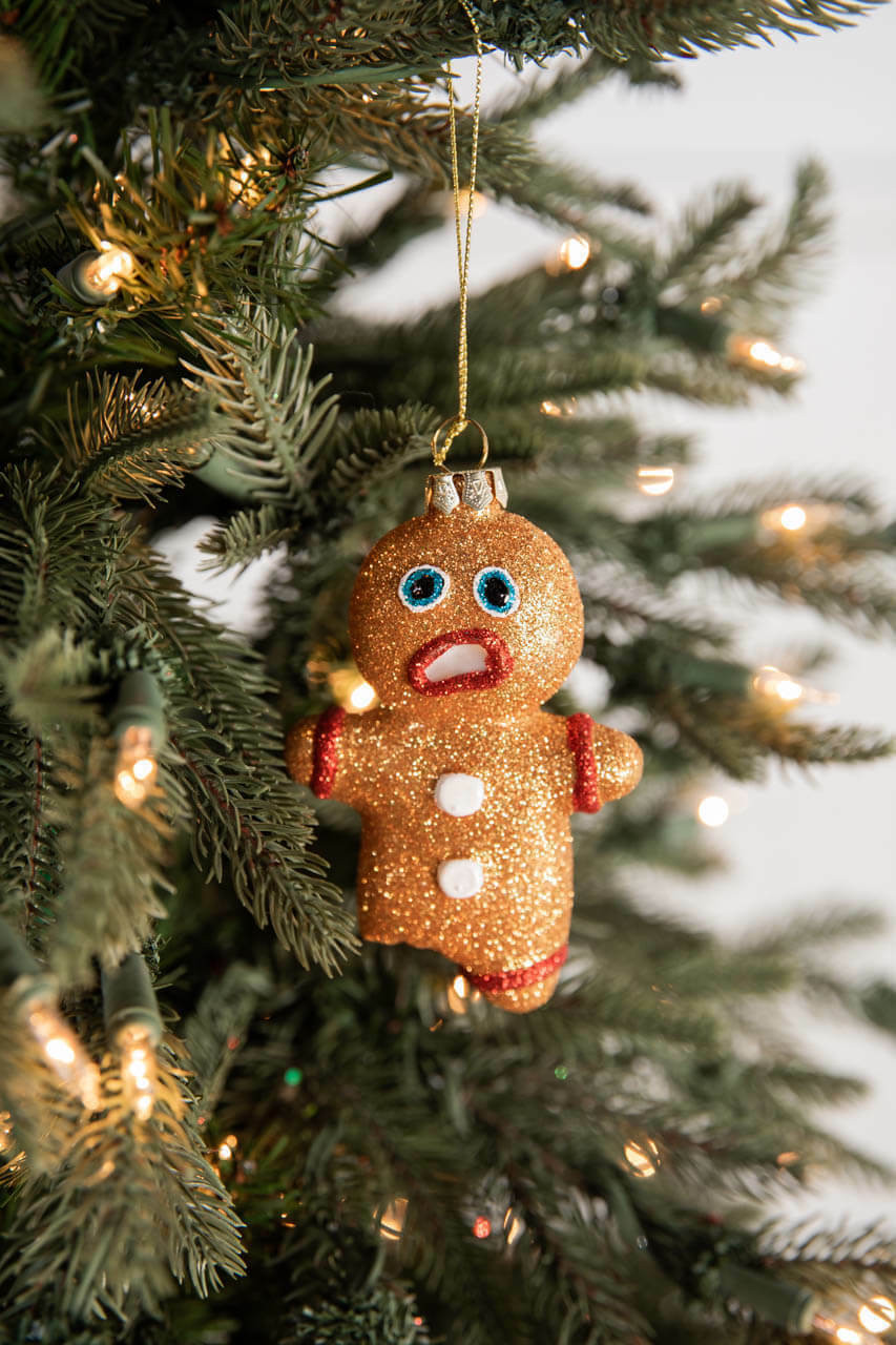 26” Velvet Gingerbread Man Spray - Peppermint & Gingerbread Collection ...