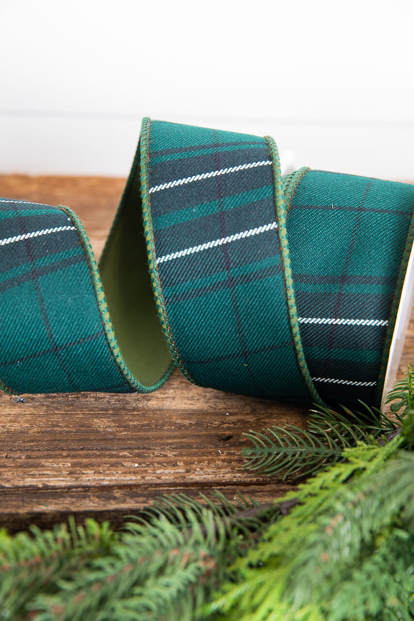 4” x 10 Yard Forest Trail Plaid Wired Ribbon - Decorator's Warehouse