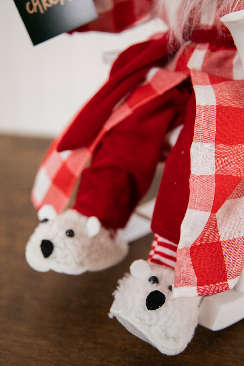 16” Bedtime Sitting Santa in Pajamas - Decorator's Warehouse