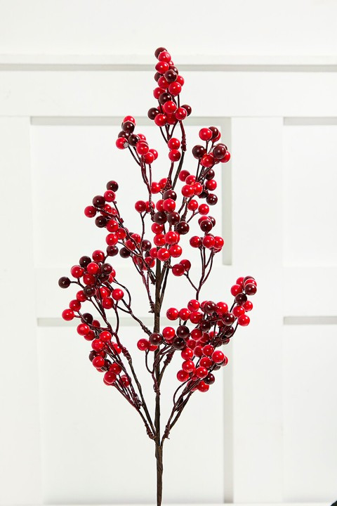 27” Red & Burgundy Petite Cluster Berry Spray - Decorator's Warehouse