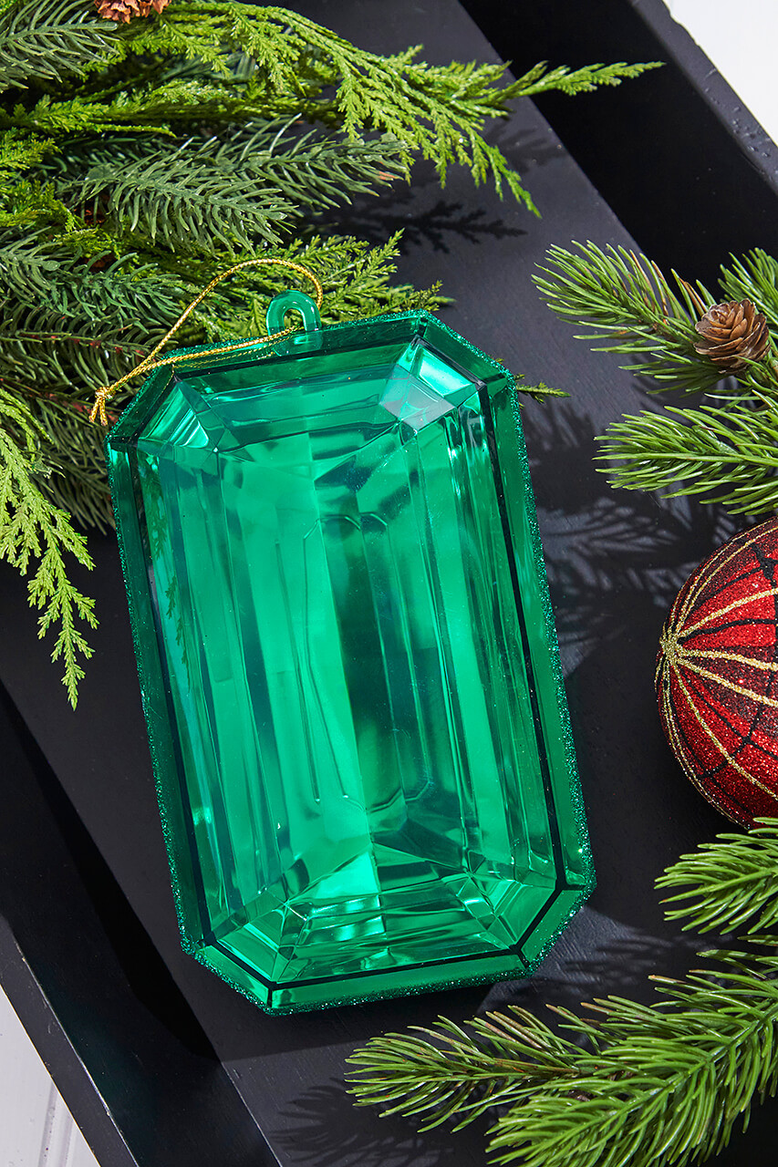 8" Emerald Jewel Ornament - Decorator's Warehouse