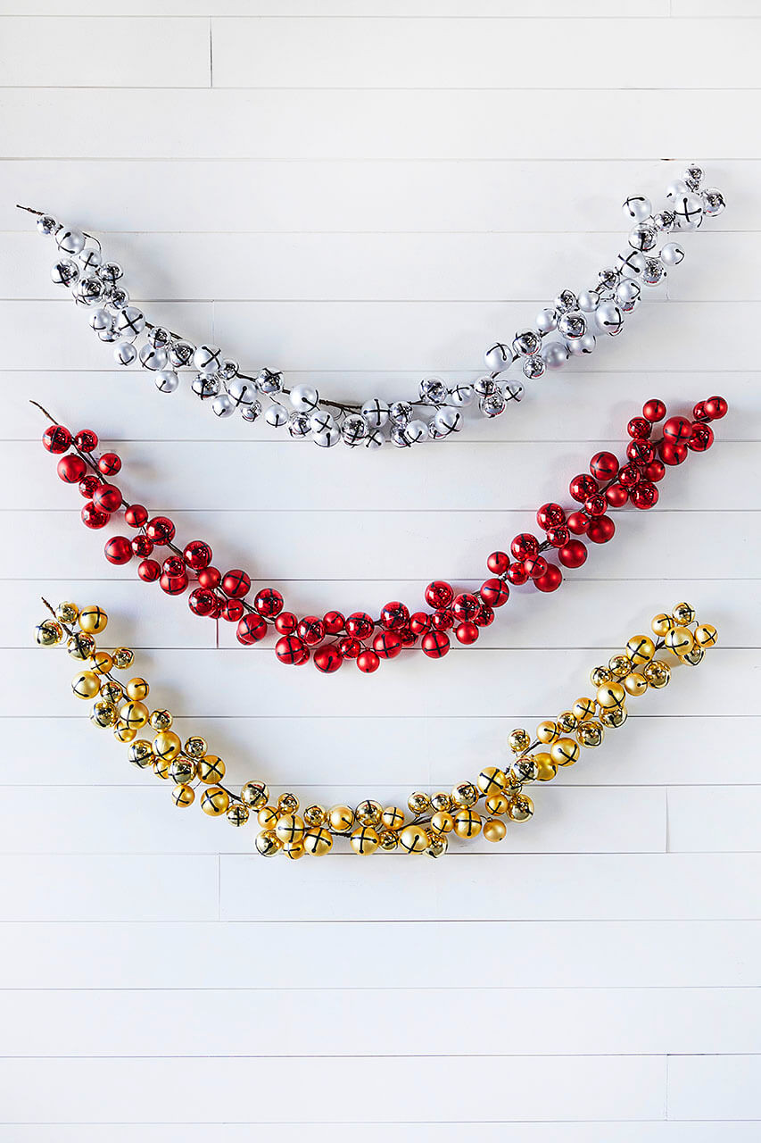 5’ Holiday Silver Jingle Bells Garland