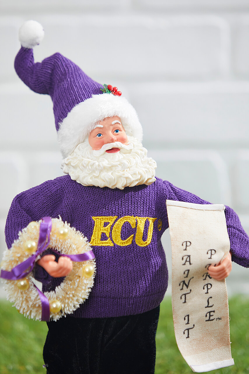 12" Collegiate Team Santa, ECU - Decorator's Warehouse