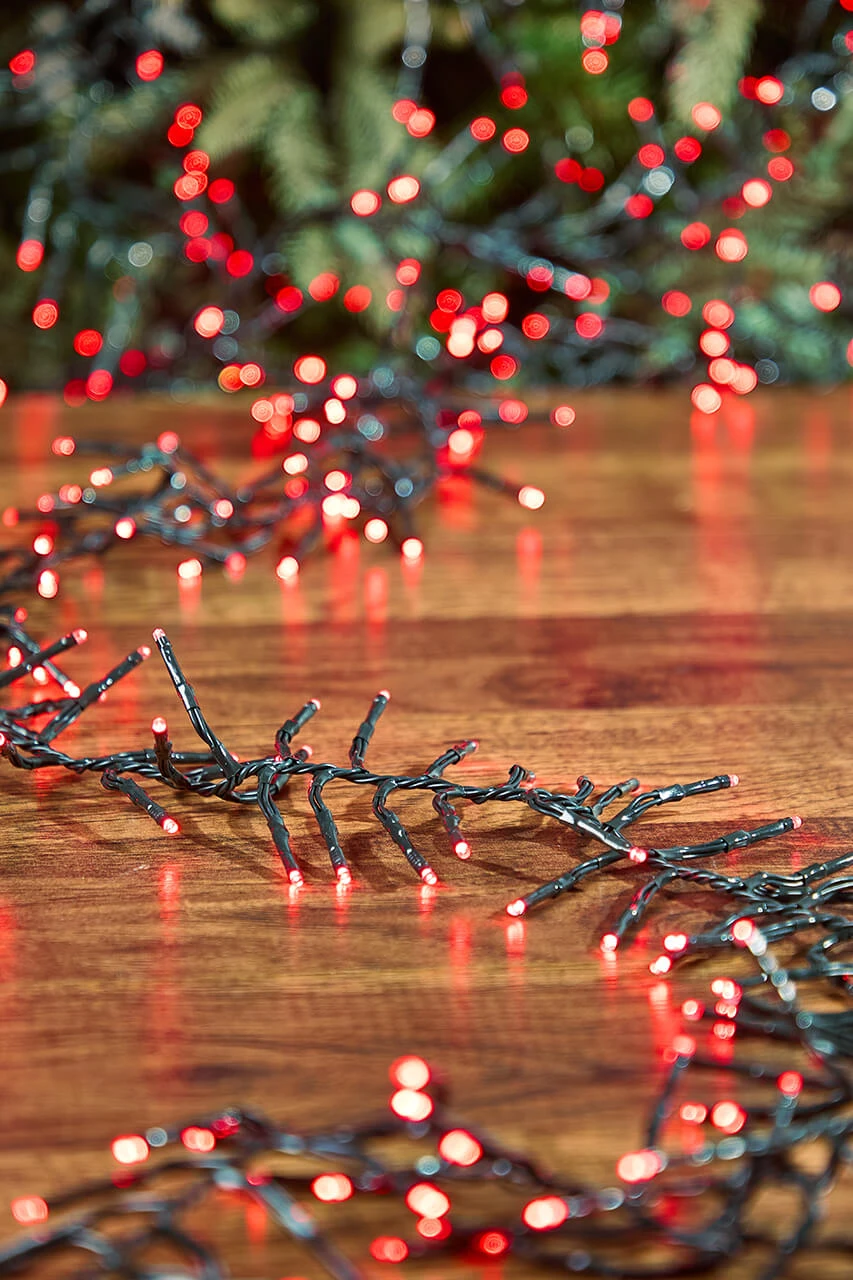 53' Platinum Elite Cluster Lights - 1560L Red (Green Cord) - Decorator ...