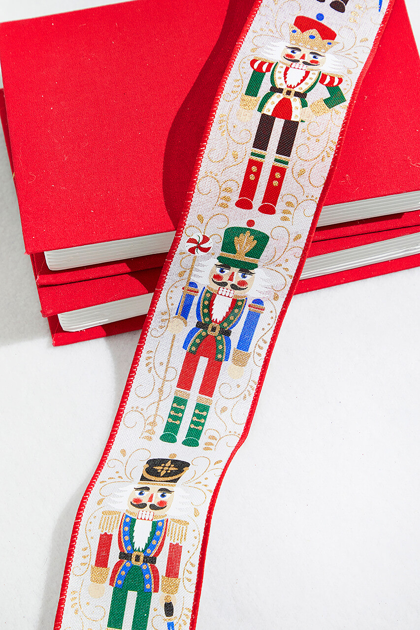 2.5" x 10 Yards Nutcracker Ribbon - Decorator's Warehouse