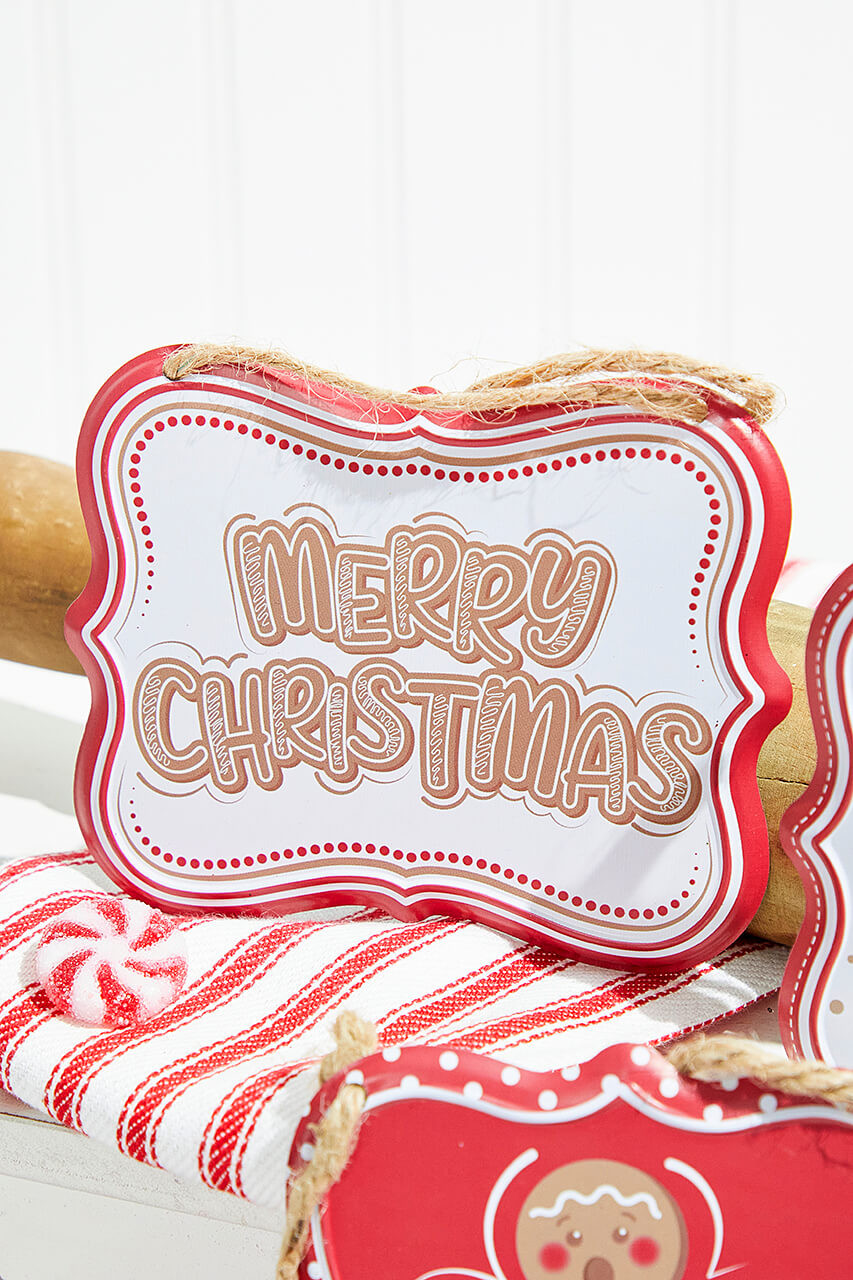 5" Embossed Gingerbread Sign - Decorator's Warehouse