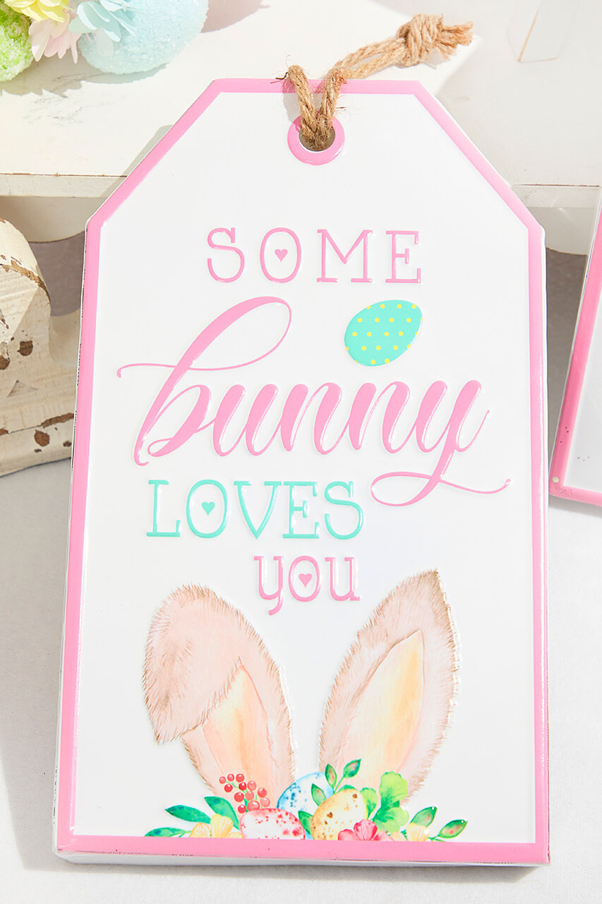 12" Metal Embossed Easter Wall Sign - Decorator's Warehouse