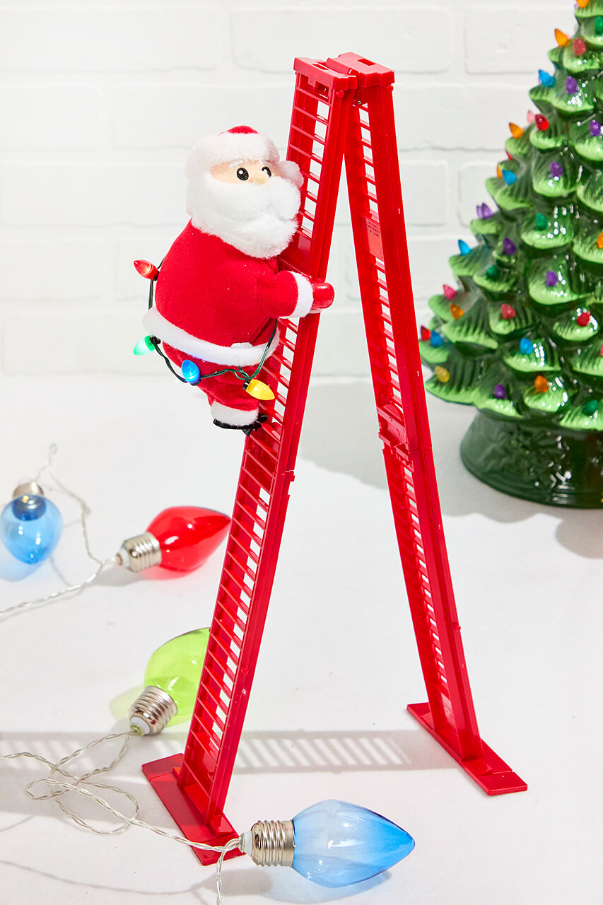 17" Tabletop Climbing Santa - Decorator's Warehouse