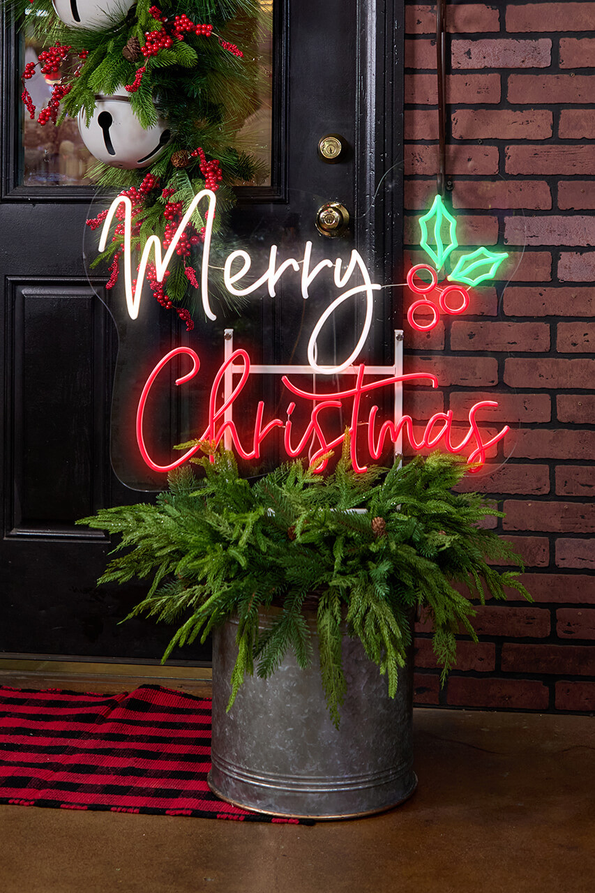 Merry Christmas Lighted Lawn Sign