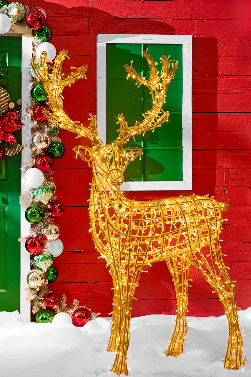 6' Giant Golden Reindeer - Decorator's Warehouse