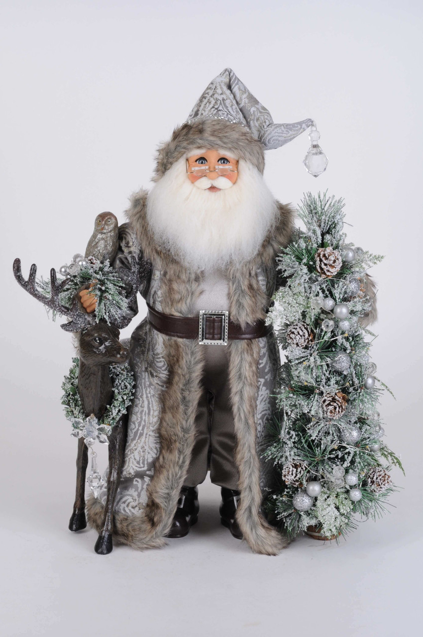 Lighted Snow Covered Wilderness Santa - Decorator's Warehouse