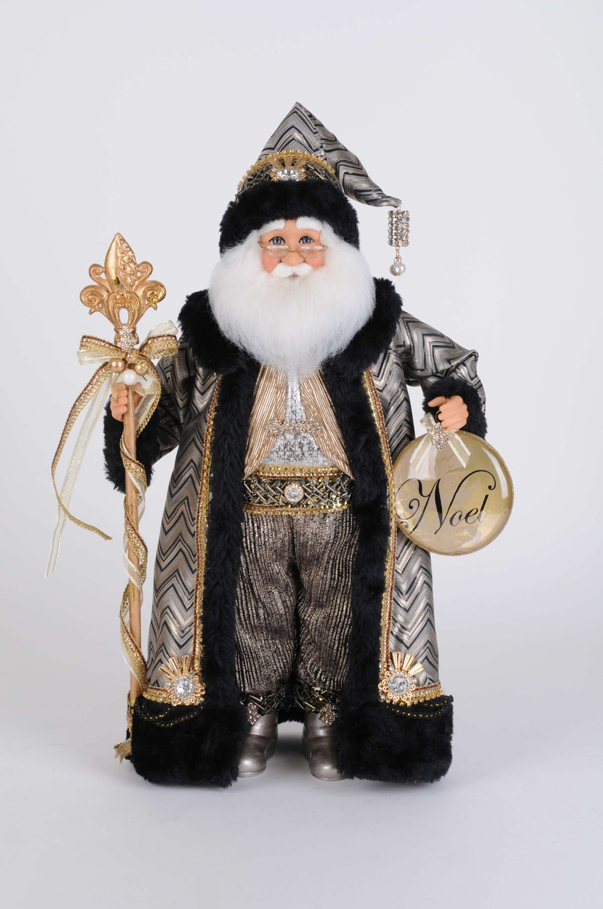 Silver and Gold Noel Santa - Decorator's Warehouse