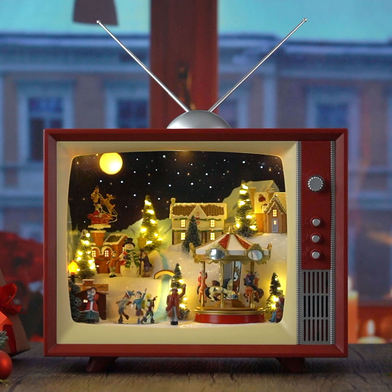15" Antique Animated TV - Decorator's Warehouse