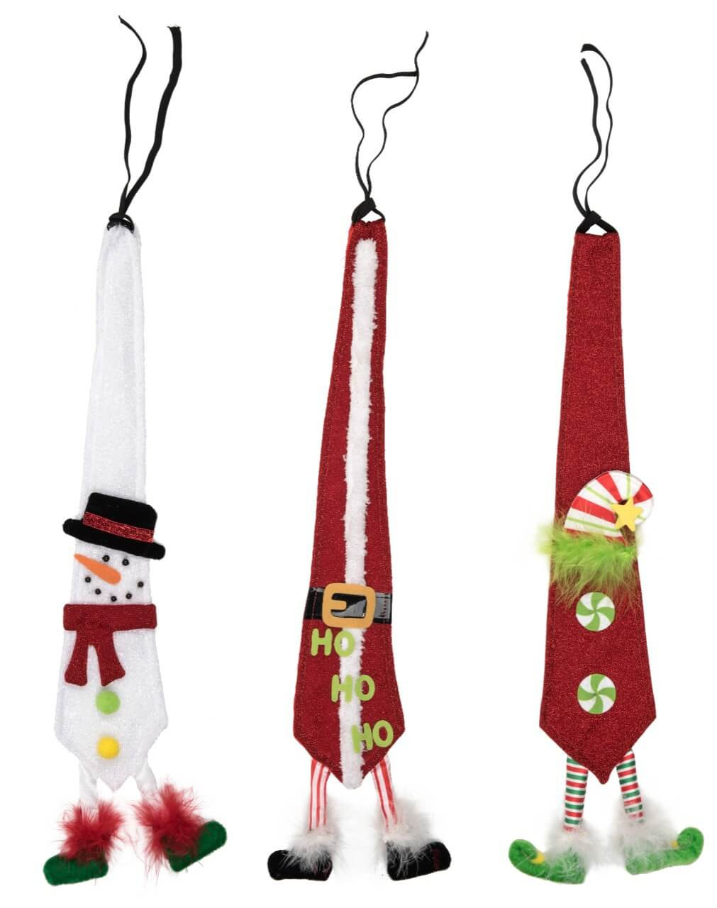 Fabric Christmas Dangling Legs Tie - Decorator's Warehouse