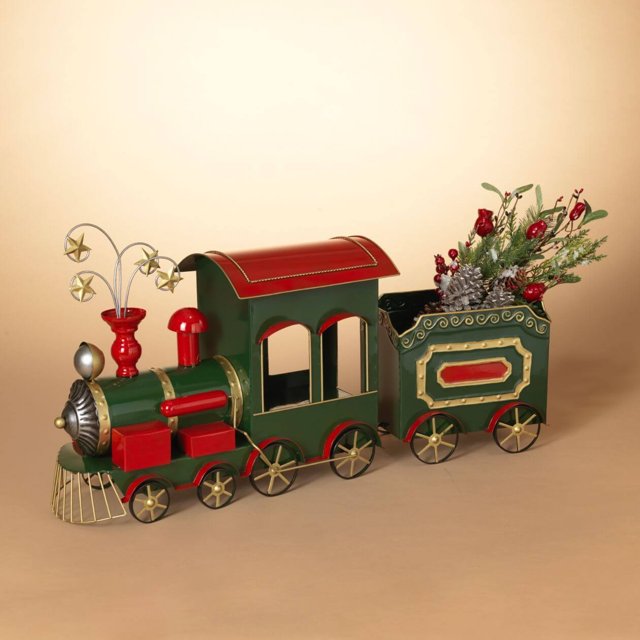 34” Metal Holiday Train - Decorator's Warehouse