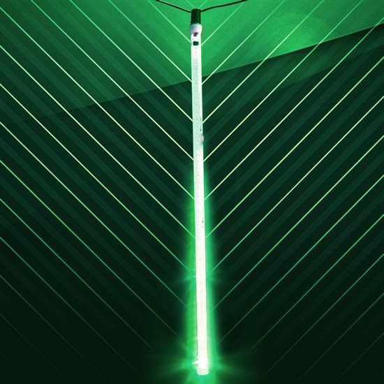 36" LED Snowfall Tube - Green - Decorator's Warehouse