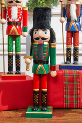 14” Multi-Colored Glitter Nutcracker - Decorator's Warehouse