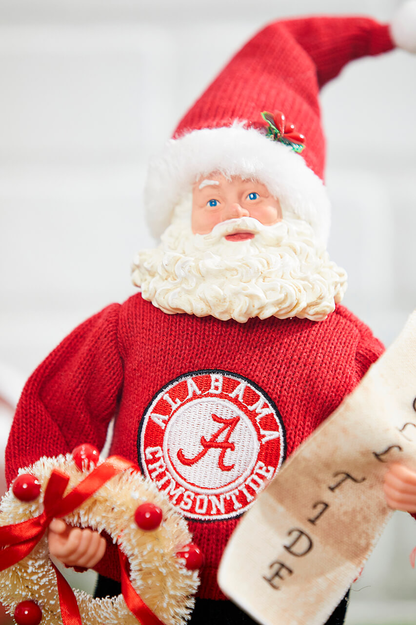 12" Collegiate Team Santa, Alabama - Decorator's Warehouse