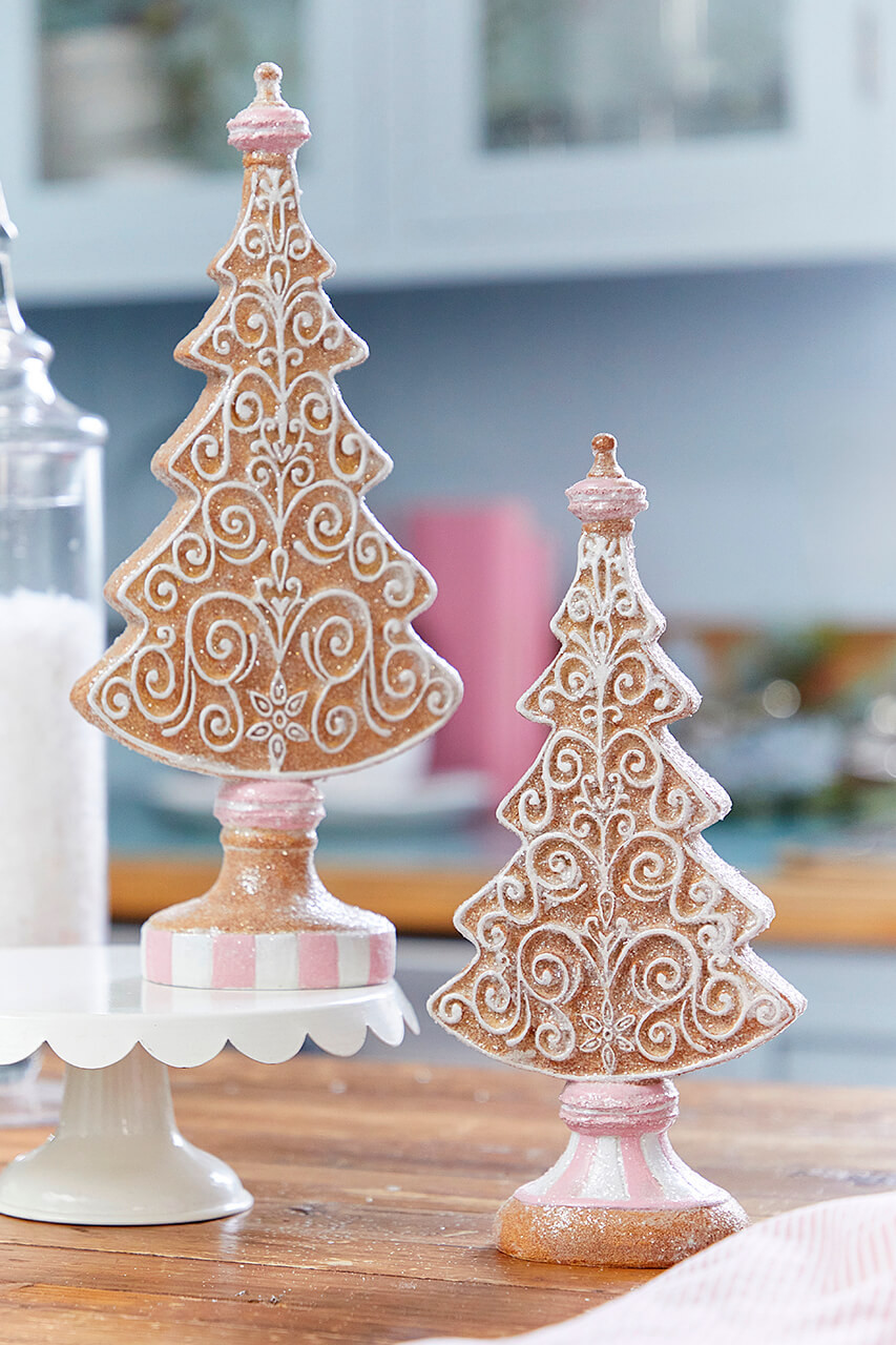 11" Resin Icing Gingerbread Tree - Decorator's Warehouse