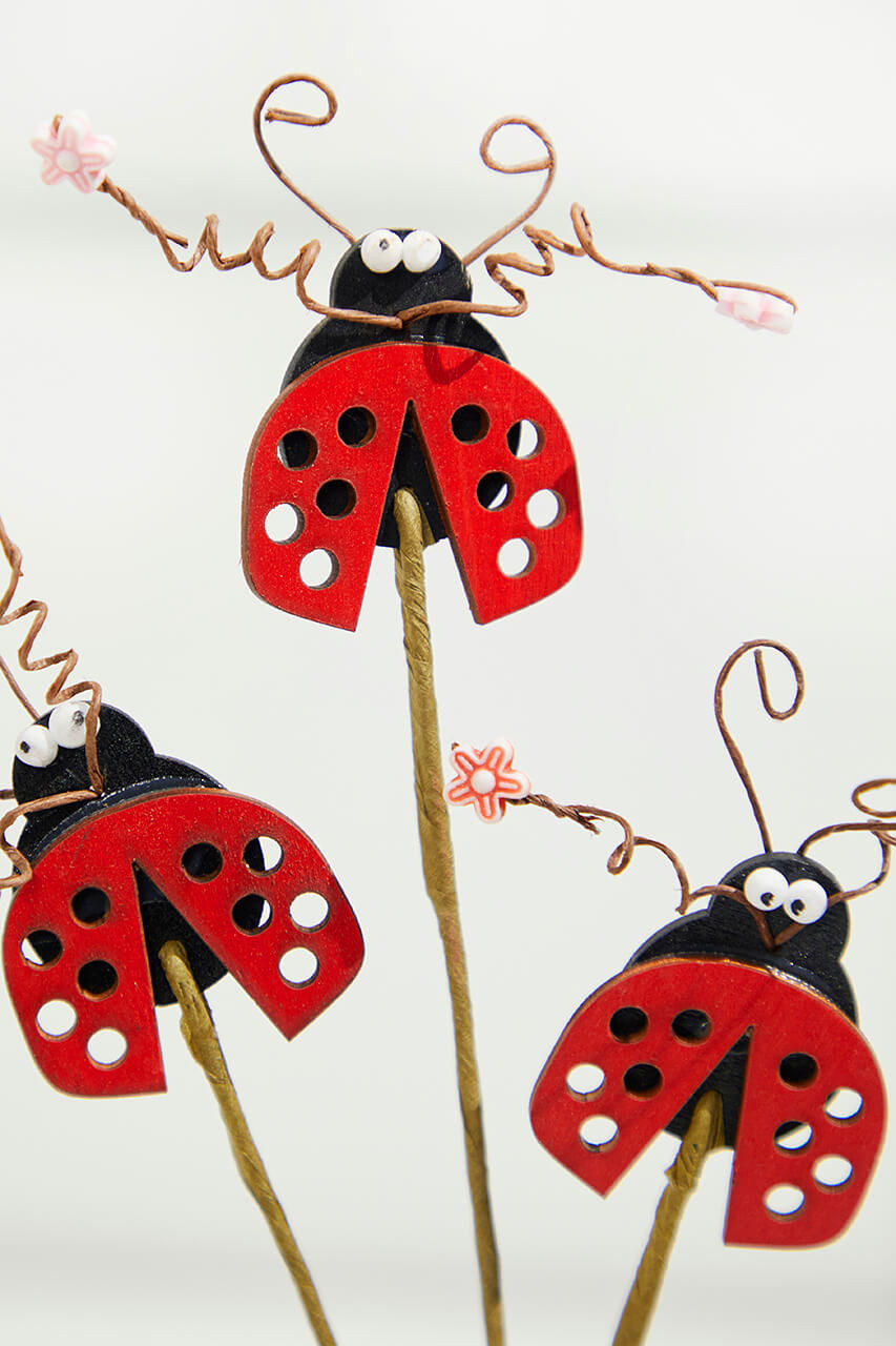 17" Lady Bug Pick - Decorator's Warehouse
