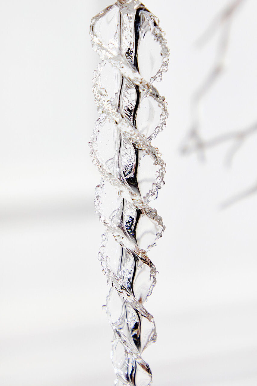 7" Glass Icicle Ornament - Small - Decorator's Warehouse