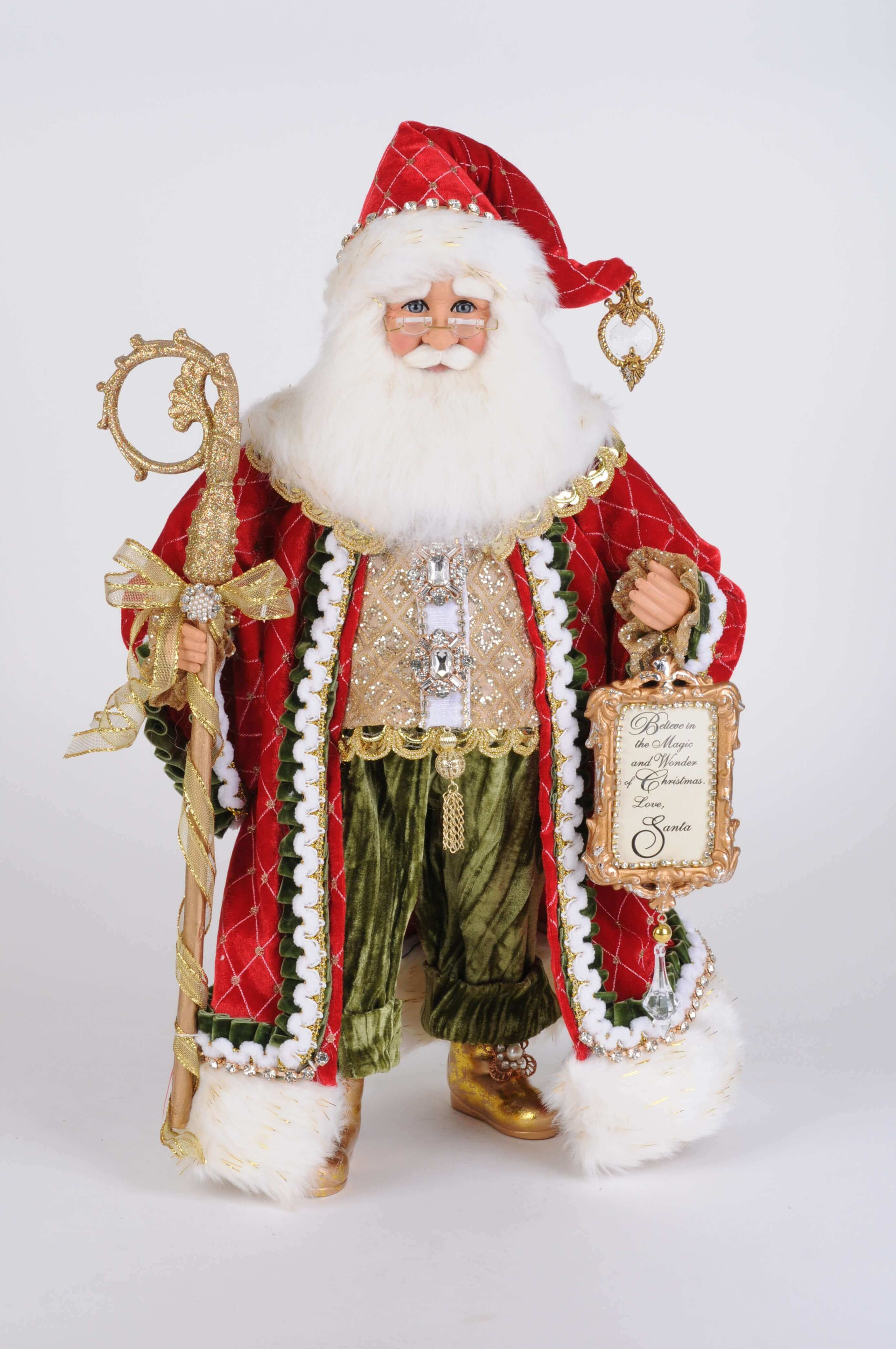 26” Glamour Christmas Woodland Santa Figure - Decorator's Warehouse