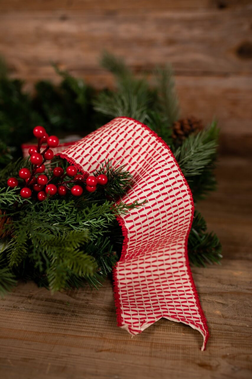 4" x 10 Yard North Pole Postage Ribbon - Decorator's Warehouse