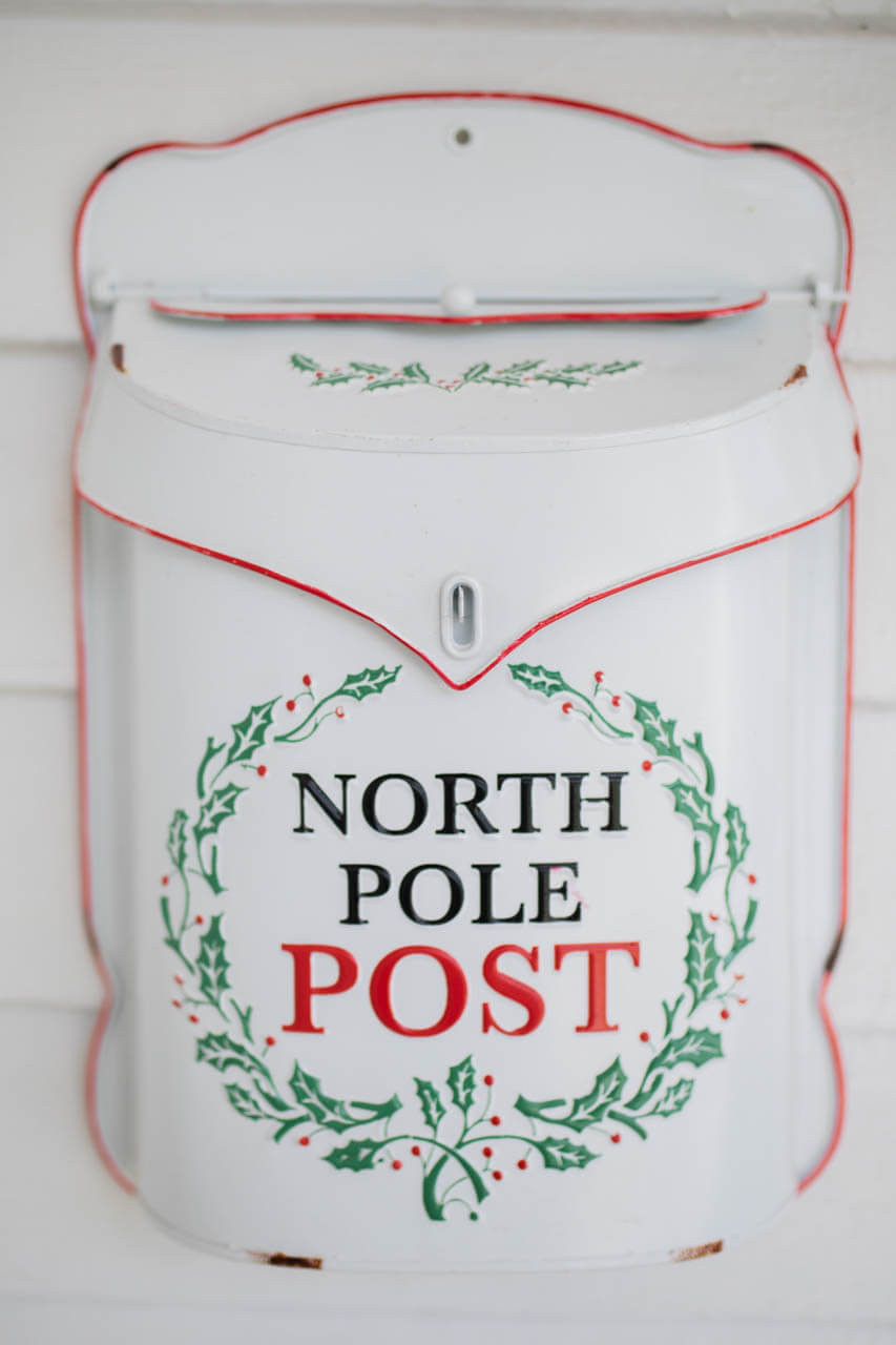 2.5" x 10 Yard North Pole Santa Mail Ribbon - Decorator's Warehouse