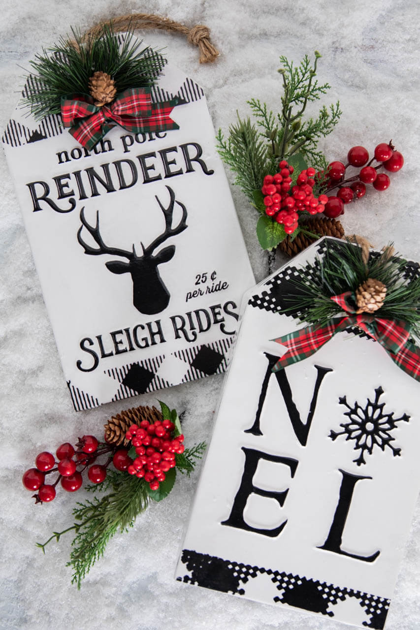 Decorative Christmas Accents | Wood Holiday Sign | Decorator's Warehouse