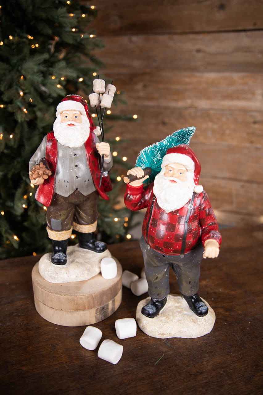 18” Santa Figure - Blue Coat - Decorator's Warehouse