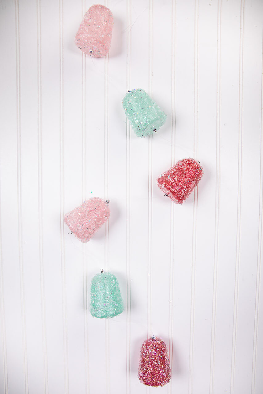 46” Ice Gumdrop Ornament Garland - Decorator's Warehouse