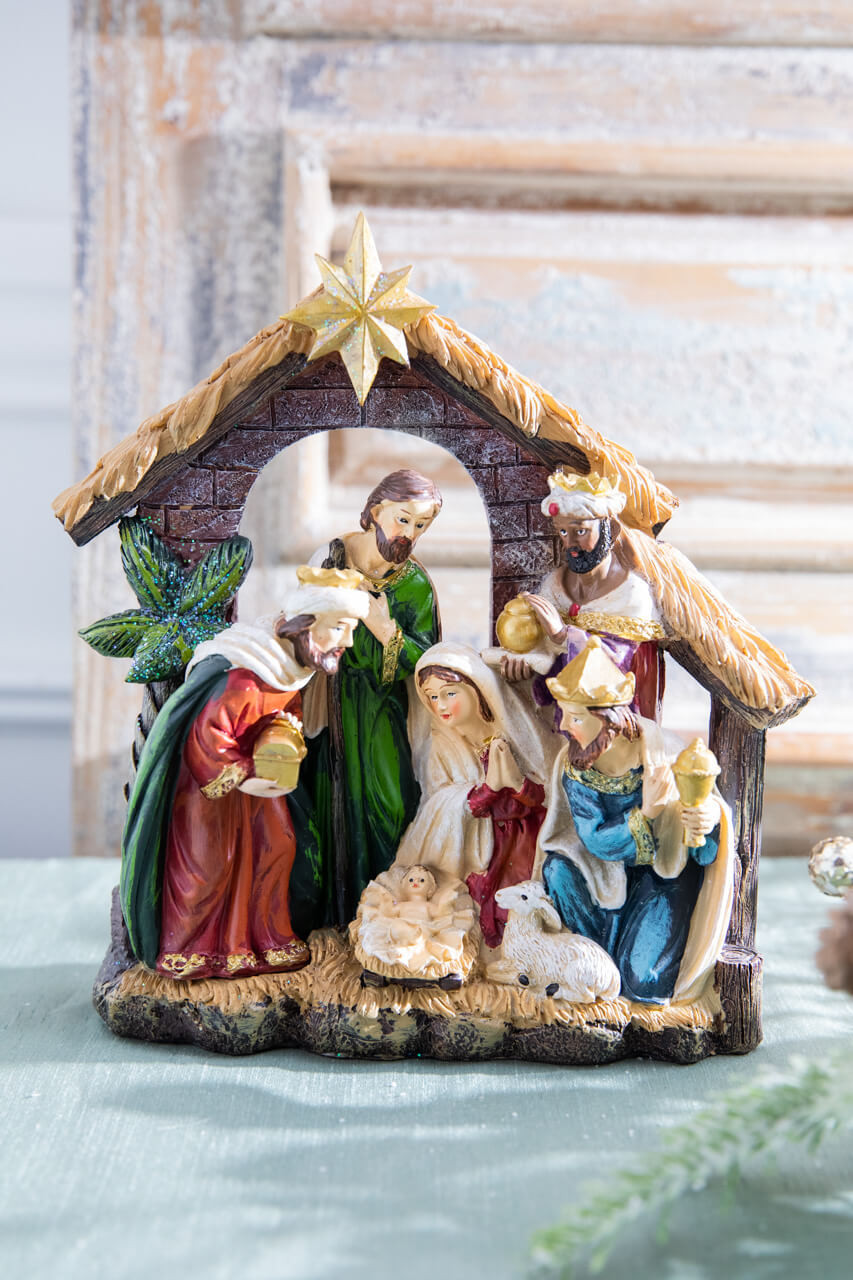 9" Resin Nativity Scene - Decorator's Warehouse